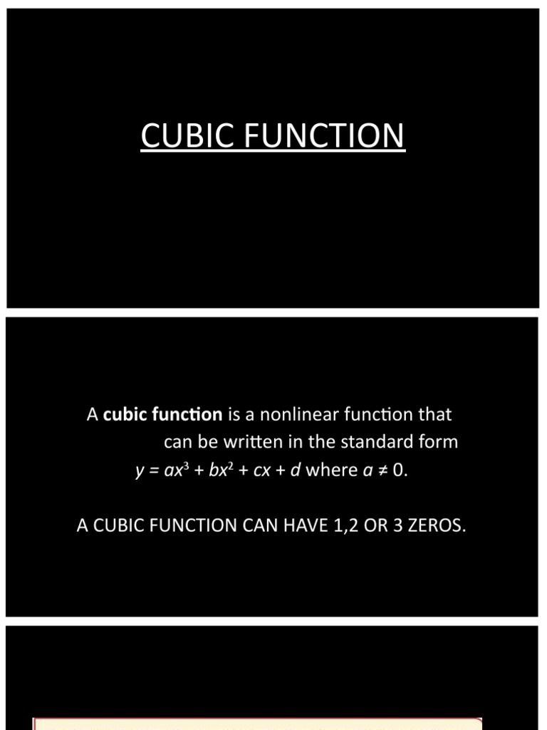Cubic Functions | PDF | Zero Of A Function | Polynomial