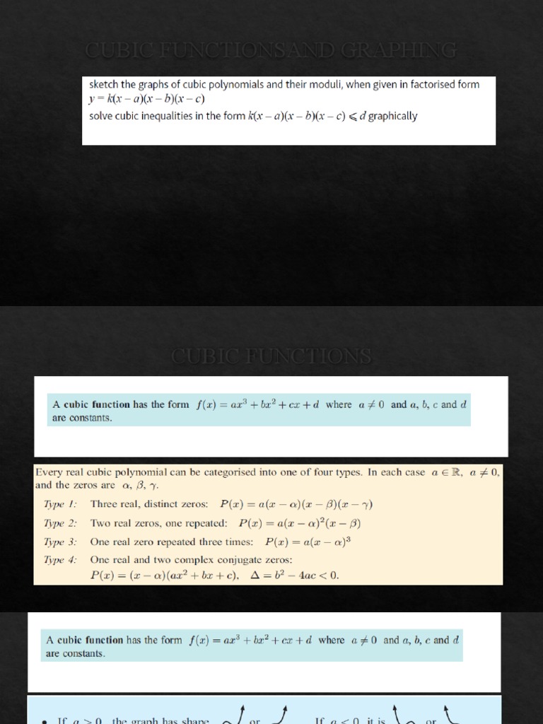Cubic Functions and Inequalities | PDF