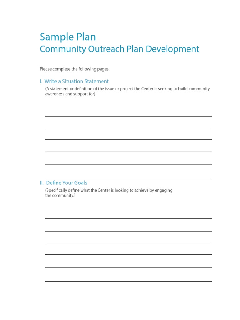 Sample Plan Community Outreach | PDF | Employment | Social Science