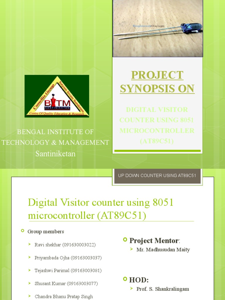 Digital Visitor Counter Using 8051 Microcontroller | PDF | Light Emitting Diode | Amplifier