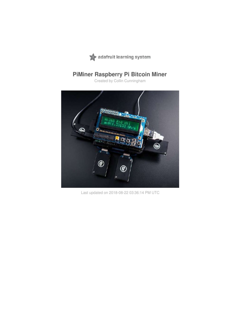 Piminer Raspberry Pi Bitcoin Miner | PDF | Raspberry Pi | Booting Piminer Raspberry Pi Bitcoin Miner | PDF | Raspberry Pi | Booting