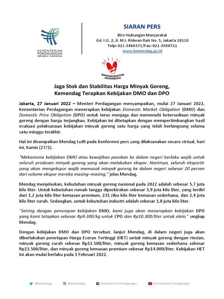 Migor DMO DPO | PDF | Bisnis