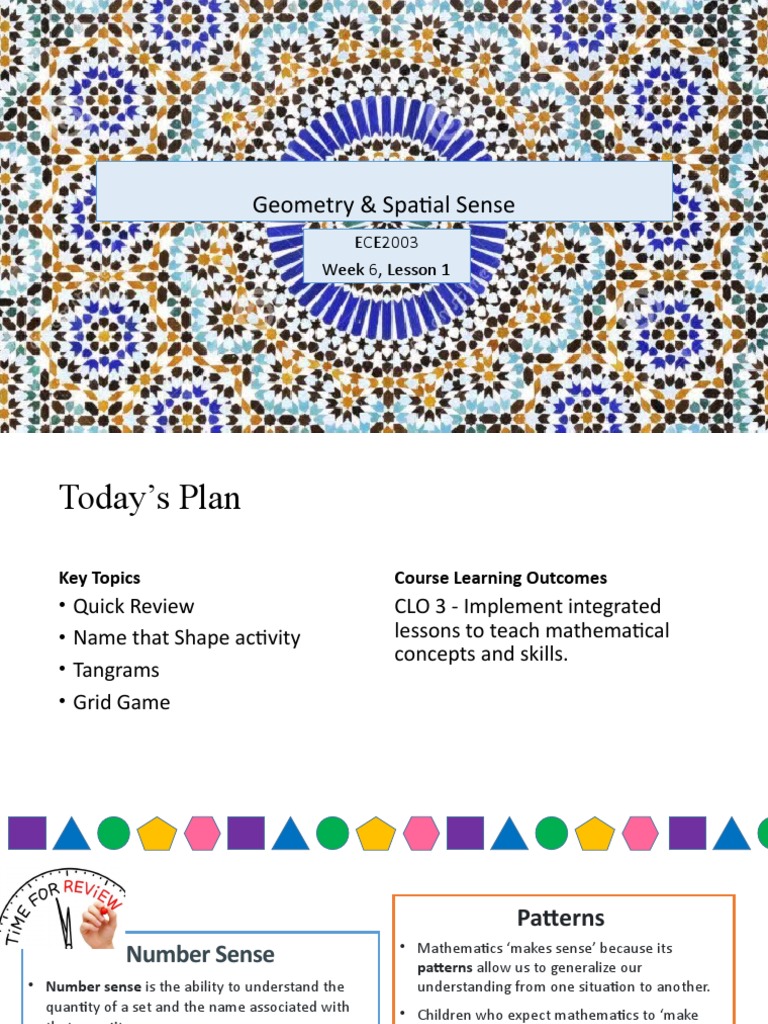 Geometry & Spatial Sense 202110 | PDF | Teaching Mathematics | Shape