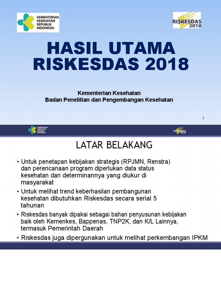 Hasil Riskesdas 2018 | PDF