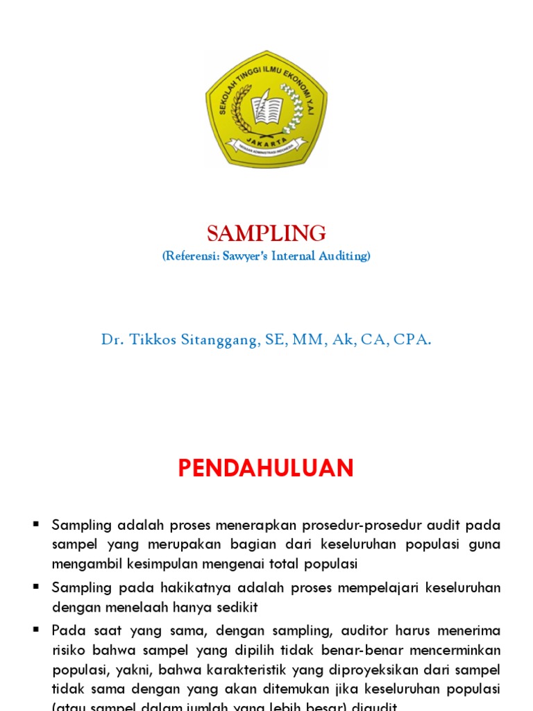 Materi Pertemuan 10 Sampling | PDF