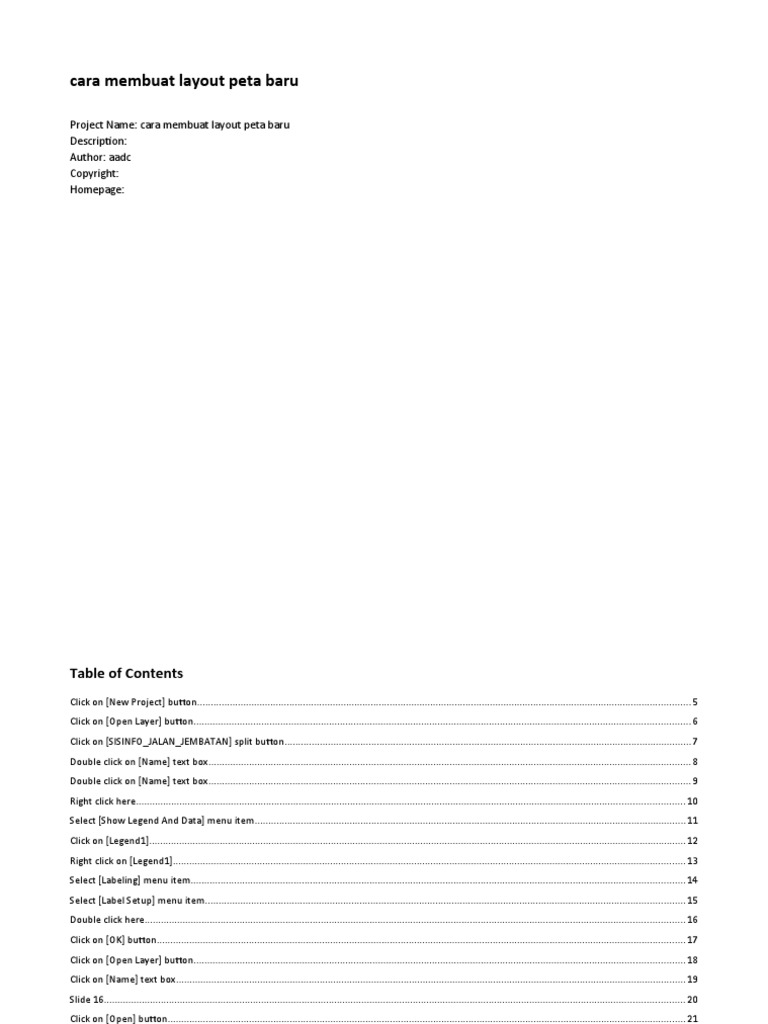 Cara Membuat Layout Peta Baru | PDF | Button (Computing) | Human ...