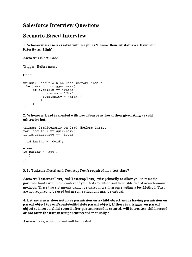 Salesforce Interview Questions | PDF | Web Service | Json