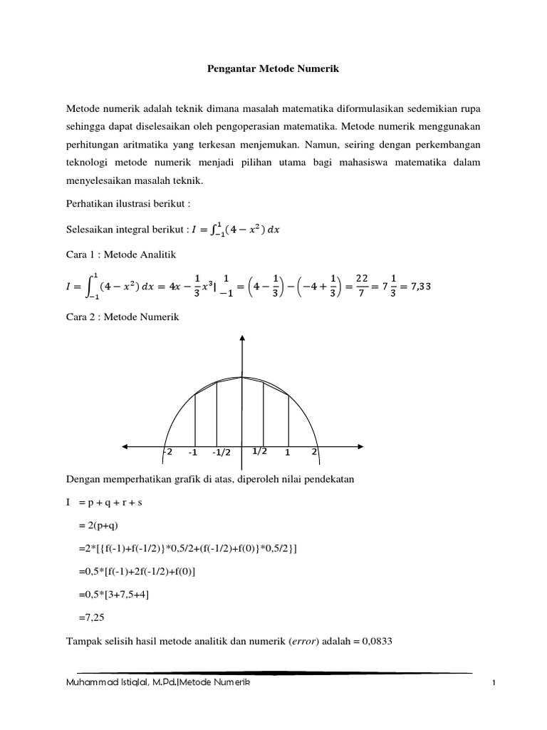 Pengantar Metode Numerik | PDF | Metode & Bahan Ajar