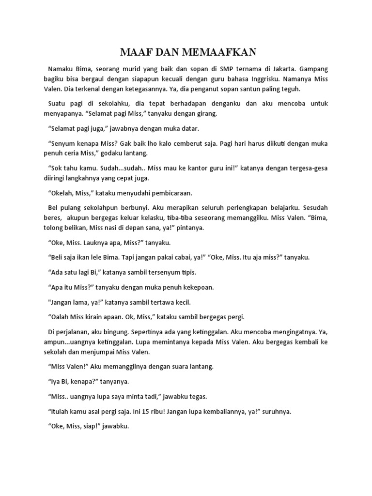 Maaf Dan Memaafkan | PDF