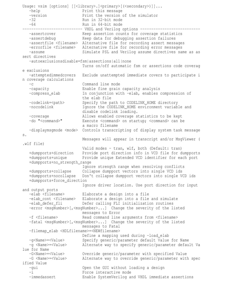 Questa Comms Pdf Library Computing Command Line Interface 6184