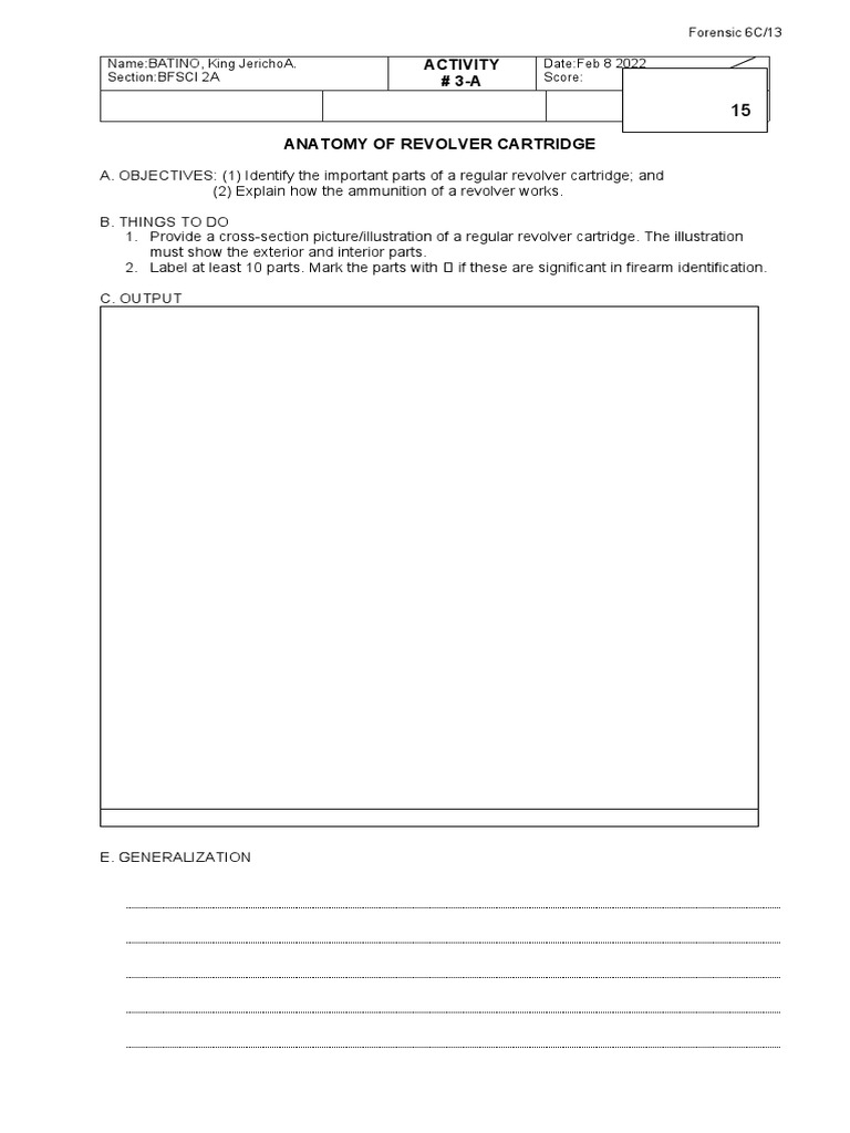 Activity3-Ammo Anatomy | PDF | Firearms | Cartridge (Firearms)