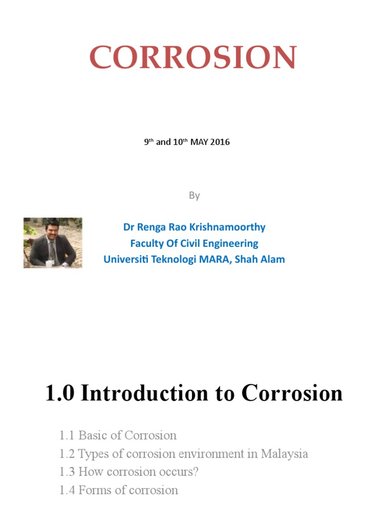 1-Introduction To Corrosion | PDF | Corrosion | Metallurgy