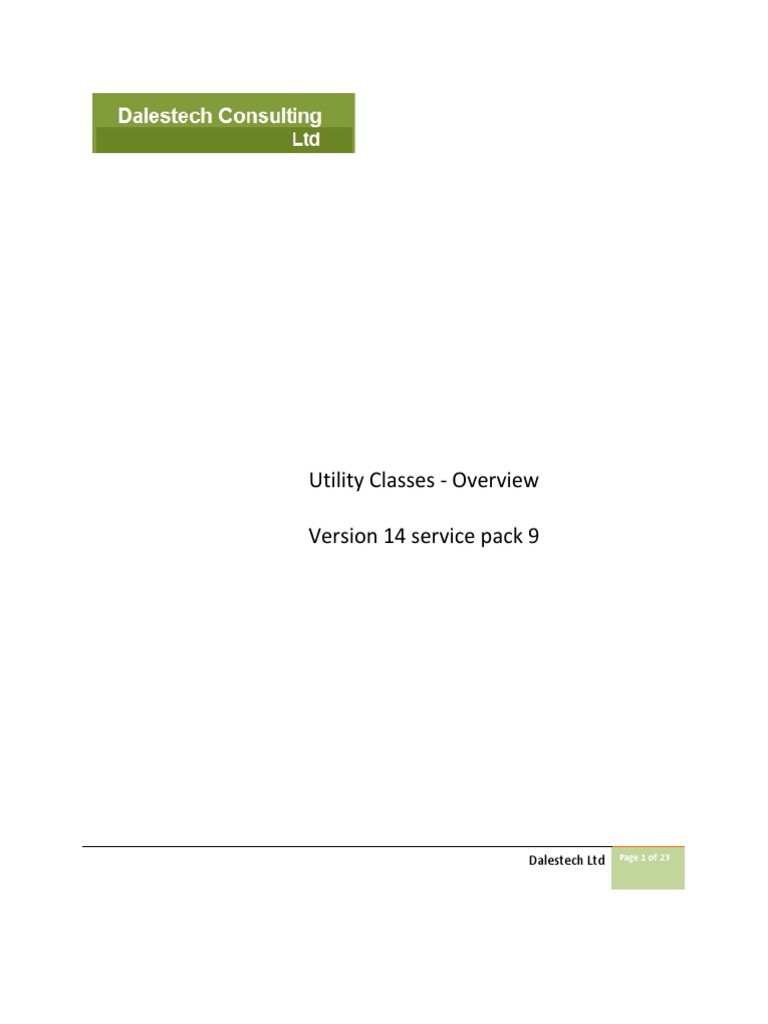 Utility Classes Developer Guide v14.09 | PDF | Computer File | File ...