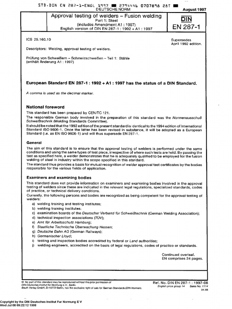 en 287 1 | PDF