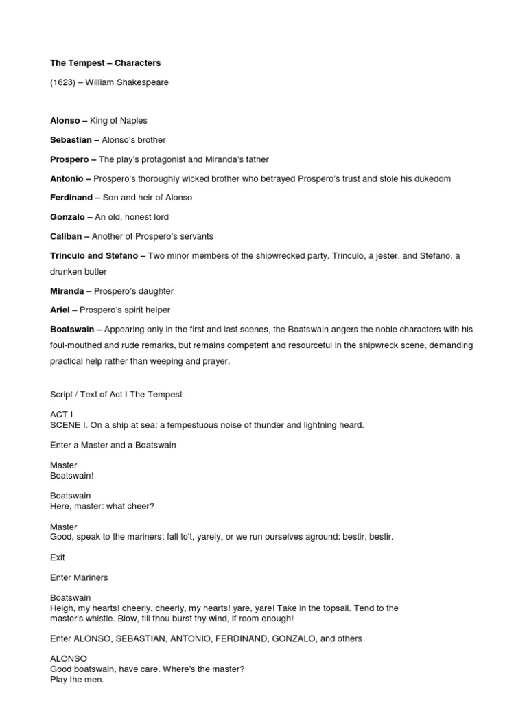 The Tempest Eng | PDF | The Tempest