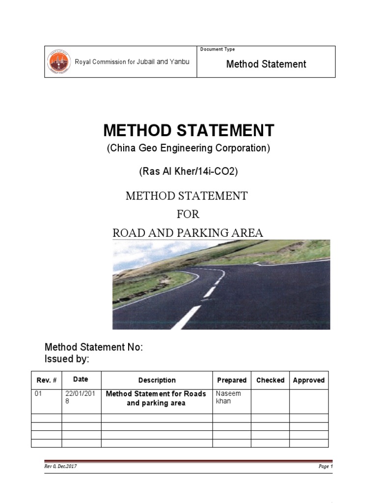 Method Statment For Asphalt | PDF | Road Surface | Road