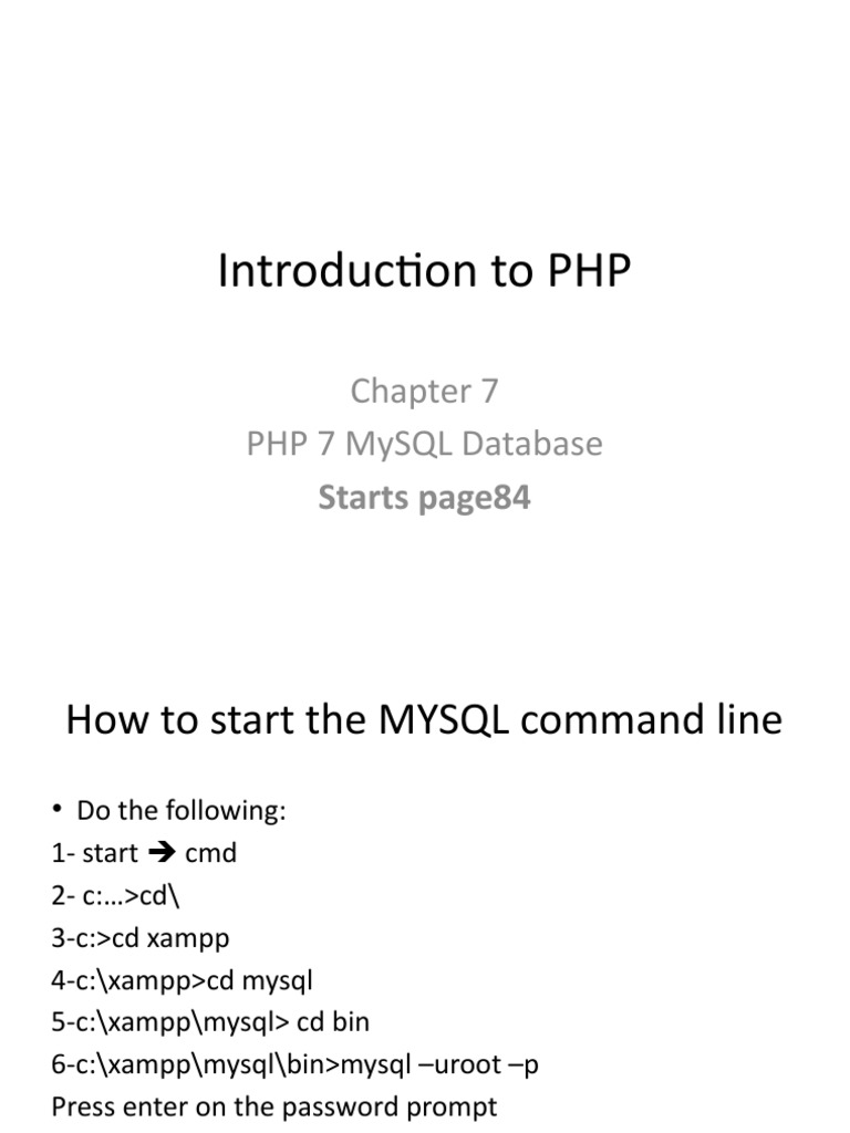 Chap 7 PHP MySQL Database | PDF | My Sql | Data