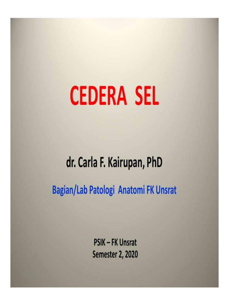 Kuliah Cedera Sel - Blok - S-02 PS Keperawatan FK Unsrat - Feb 2020 | PDF