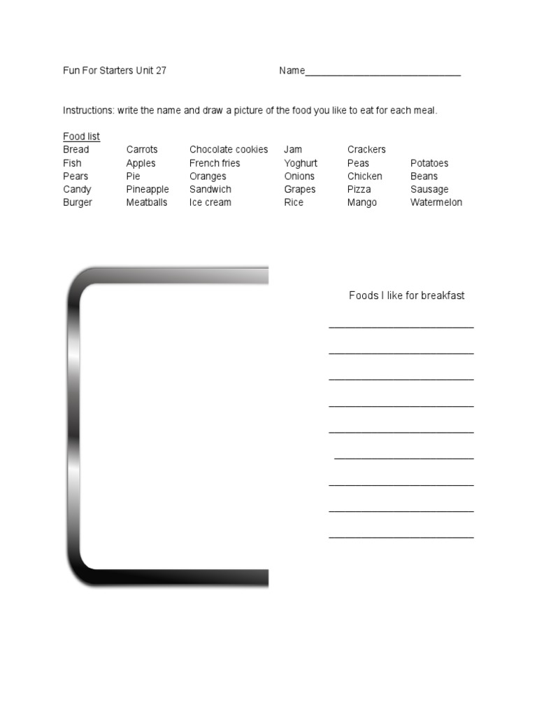 Fun For Starters Unit 27 Exercise | PDF