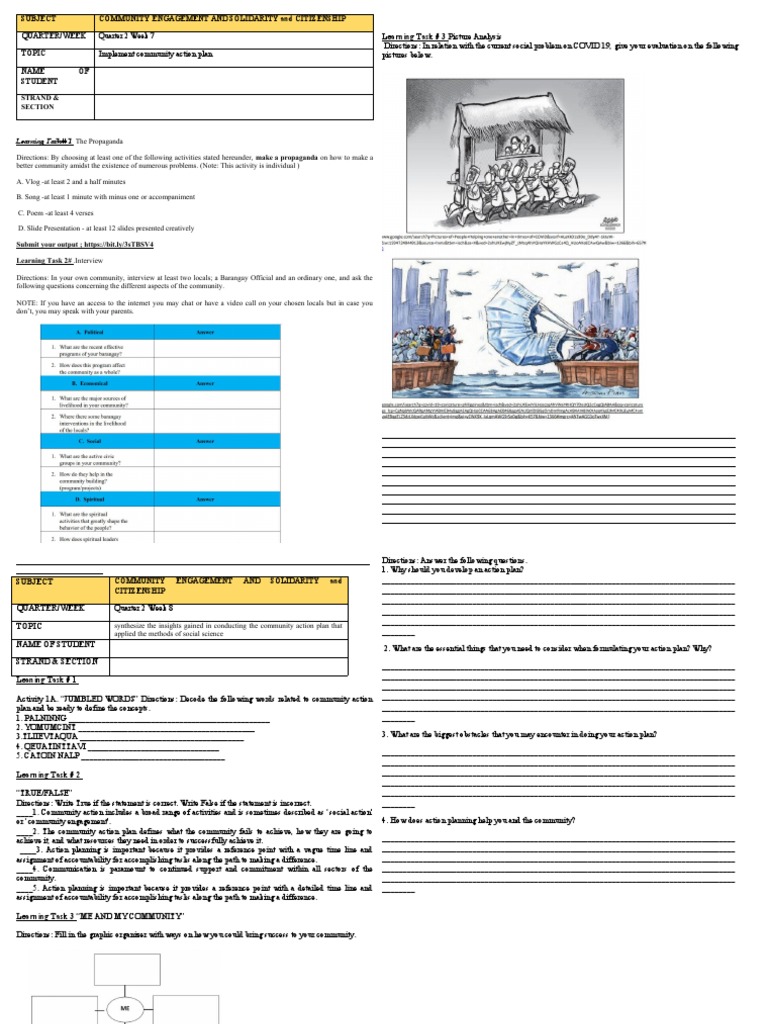 CESC Task-sheet-Week-7-and-8-Qtr.2 | PDF | Behavior Modification ...