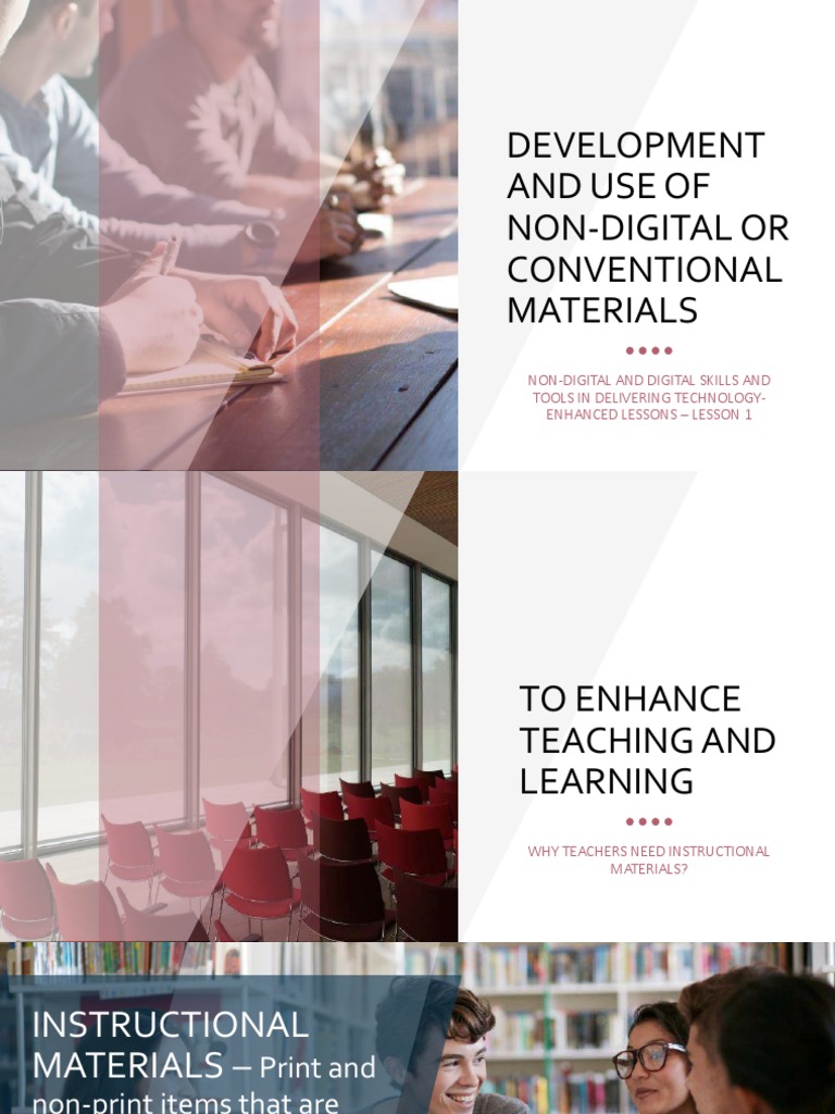 Development and Use of Non-Digital and Conventional Instructional ...