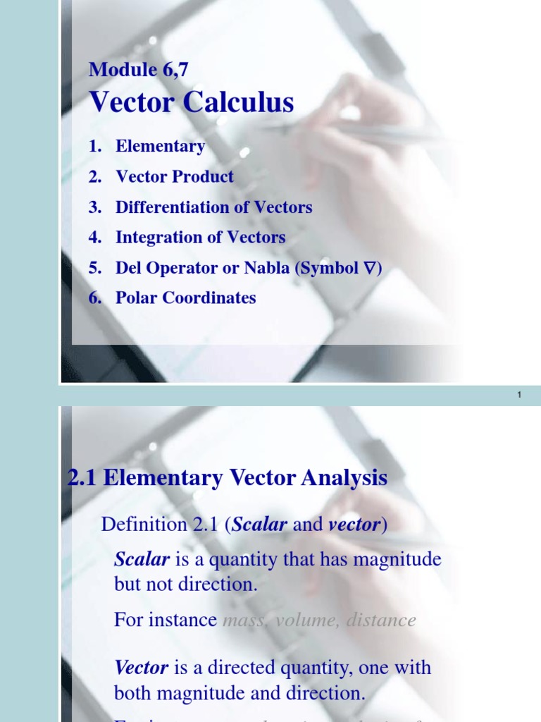 Vector Calculus | PDF | Euclidean Vector | Vector Calculus