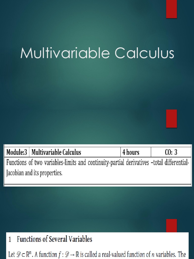 Multivariable Calculus | PDF