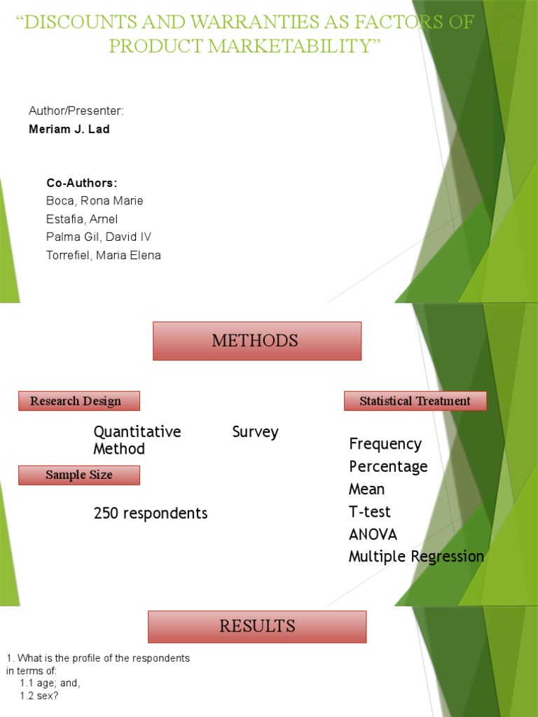 Discounts and Warranties As Factors of Product Marketability | PDF ...