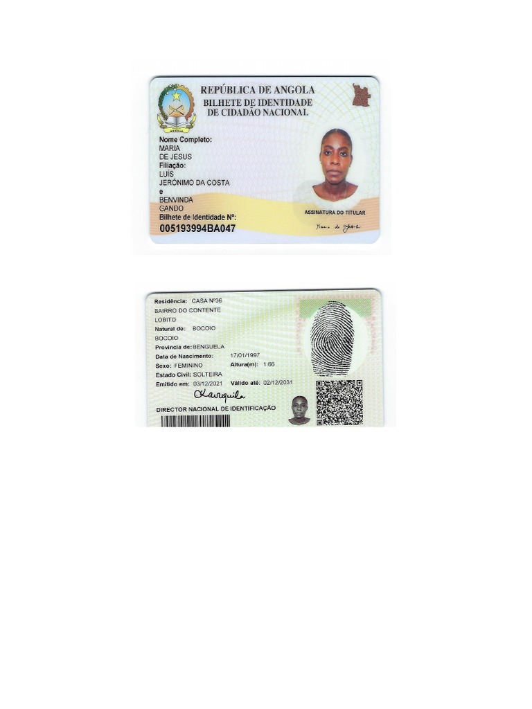 Bilhete de Identidade | PDF