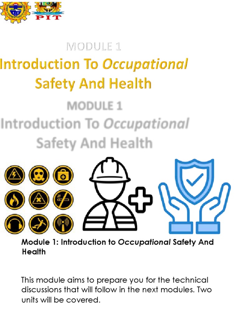 Module 1 - Introduction To OSH | PDF | Occupational Safety And Health ...