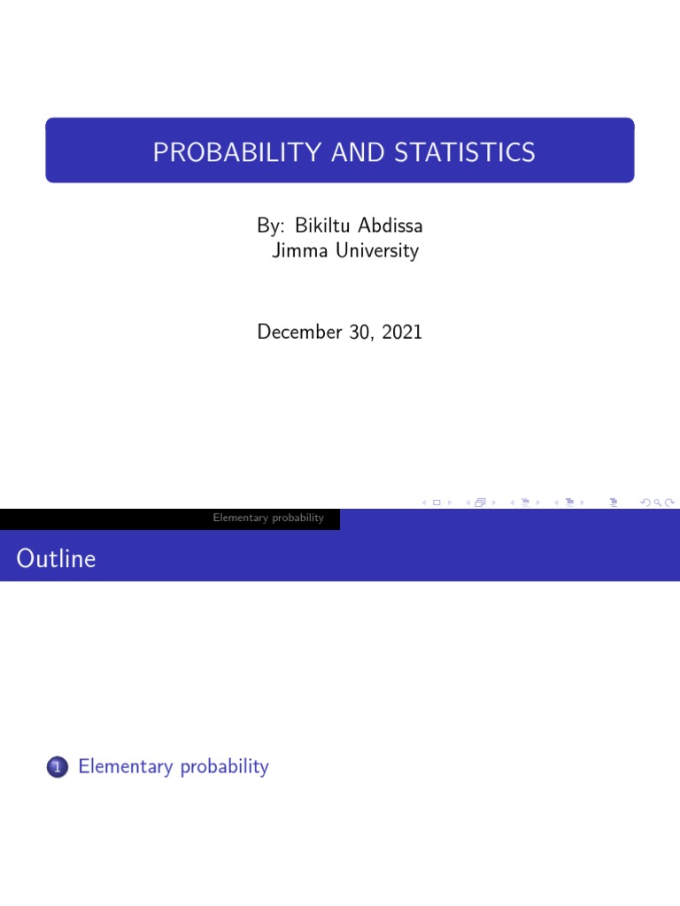 CH-3 Elementary Probability | PDF | Set (Mathematics) | Probability