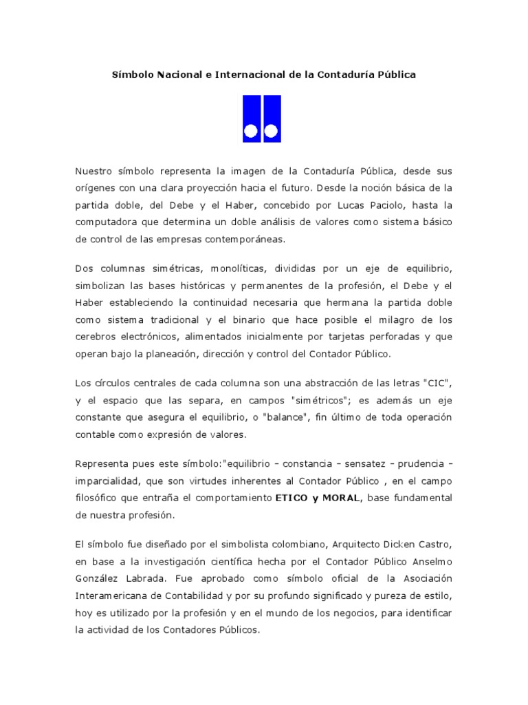 Símbolo de la Contaduría Pública | PDF
