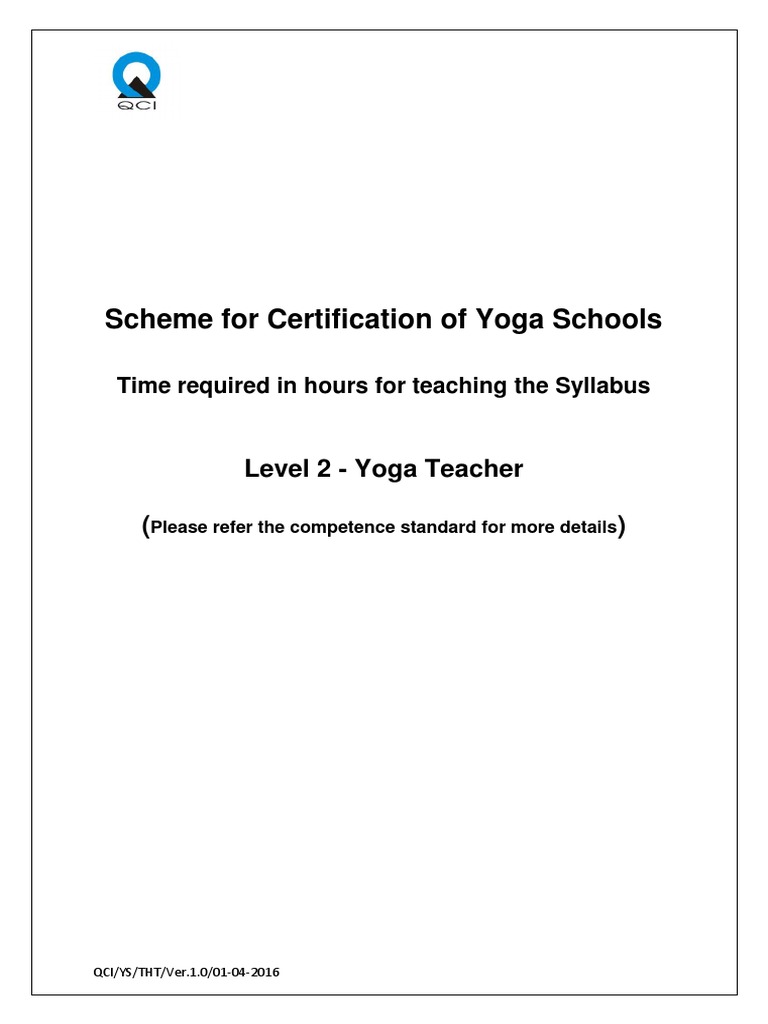 Teaching Hours For Yoga Teacher | PDF | Yoga | Asana
