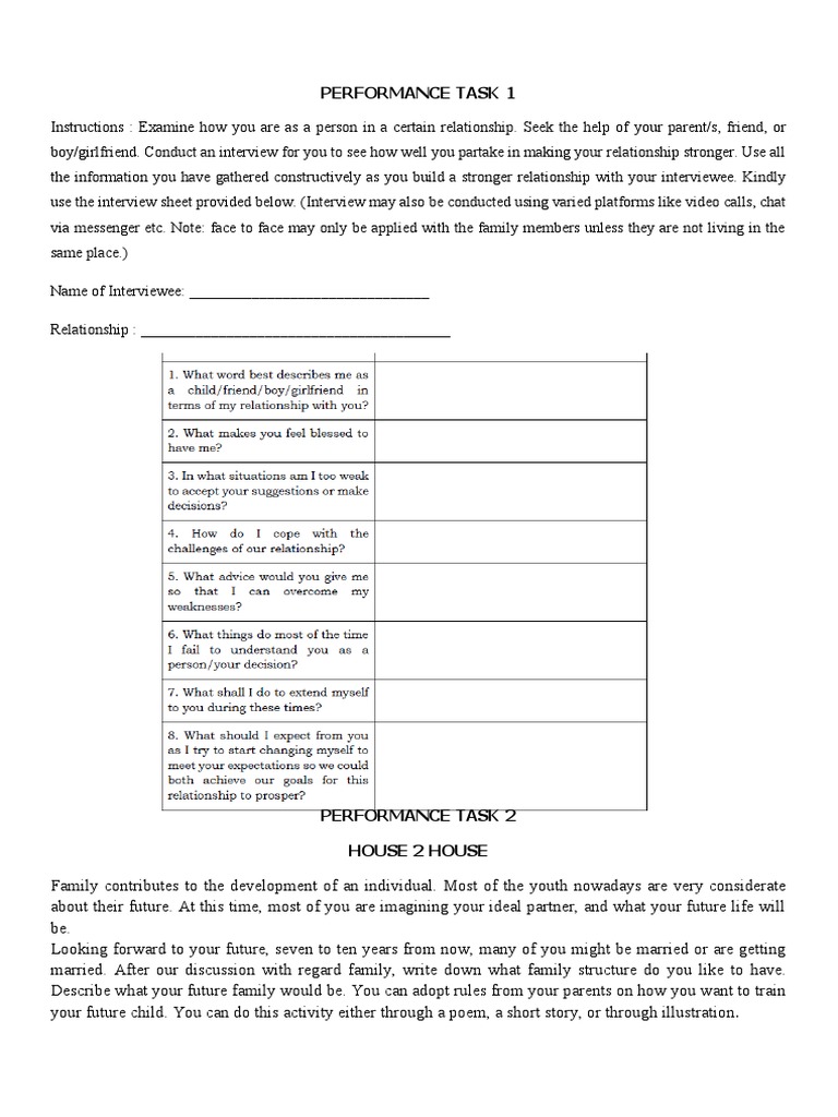 Performance Task PERDEV 2nd Quarter | PDF | Interview | Cognitive Science