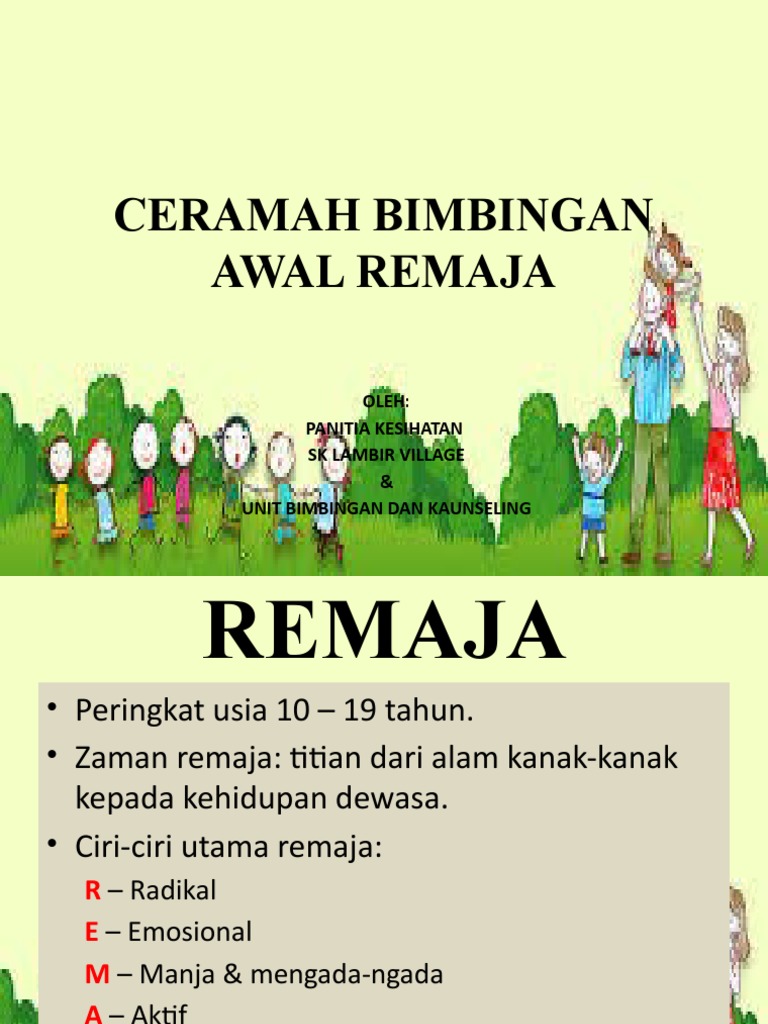 Ceramah Bimbingan Awal Remaja | PDF