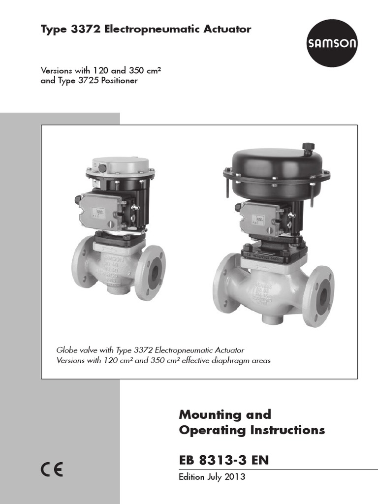 Type 3372 Electropneumatic Actuator: Versions With 120 and 350 CM and ...