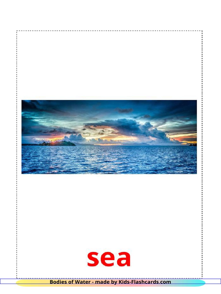 Kids' Flashcards: Bodies of Water | PDF | Foreign Language Studies ...