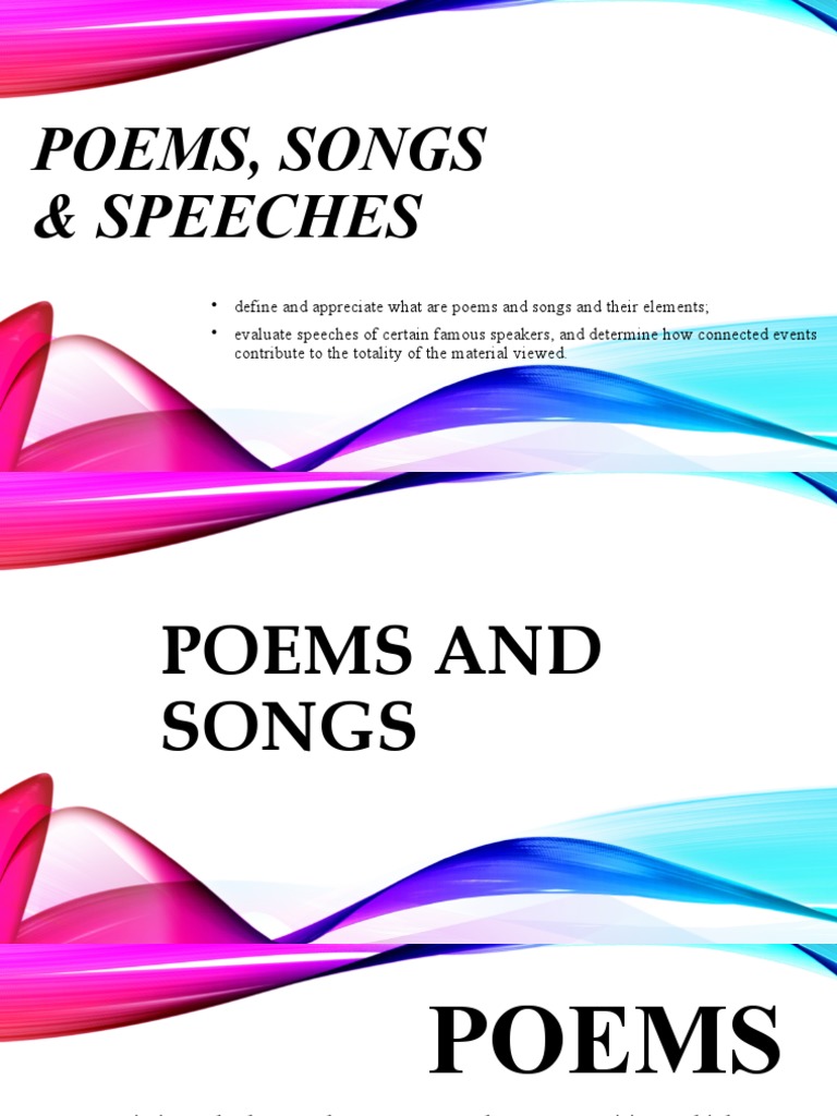 Poems, Songs & Speeches | PDF