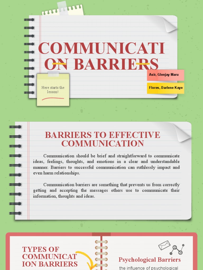 Communication Barriers Explained | PDF | Communication | Noise