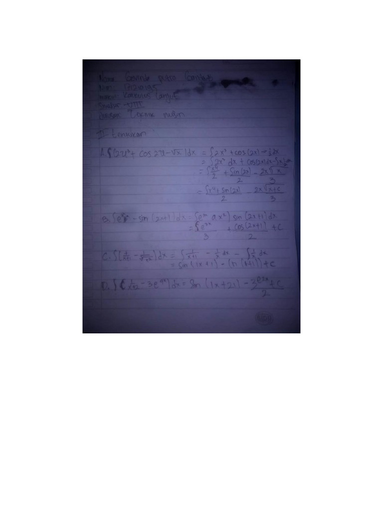 Uts Integral Govinda (171210195) | PDF