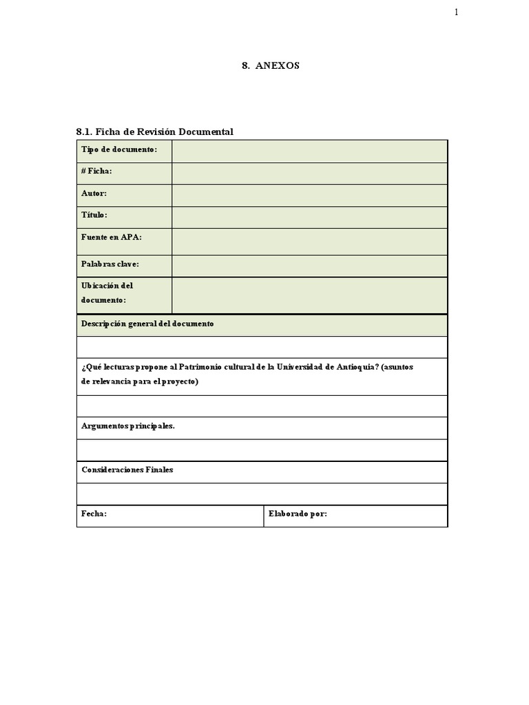 Modelo Ficha Revisión Documental | PDF | Crecimiento personal y profesional | Ciencias sociales