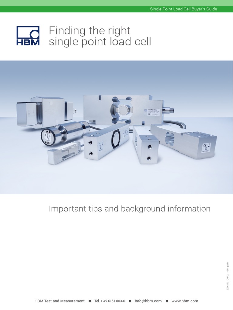 Single Point Load Cell Buyer’s Guide | PDF | Weighing Scale | Weight