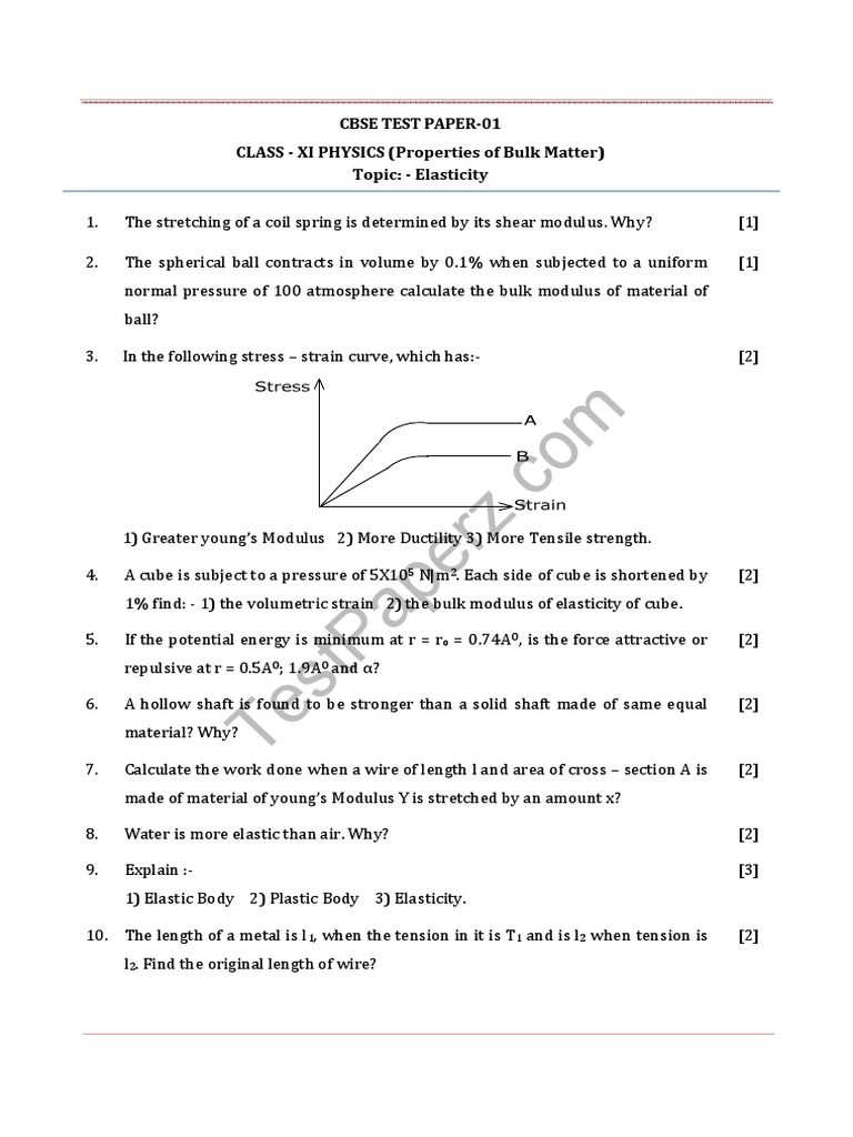 Bulk Modulus and Elasticity Concepts | PDF | Science & Mathematics