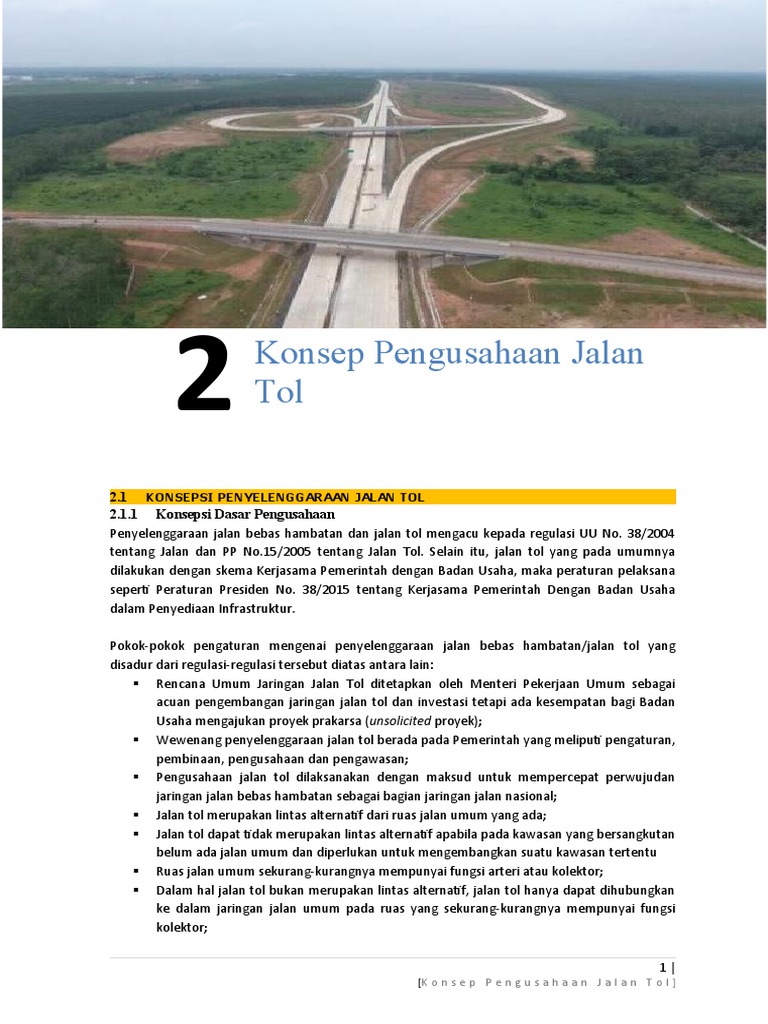 02 Akhir Tol Beteja - Konsep Peng Jalan Tol | PDF