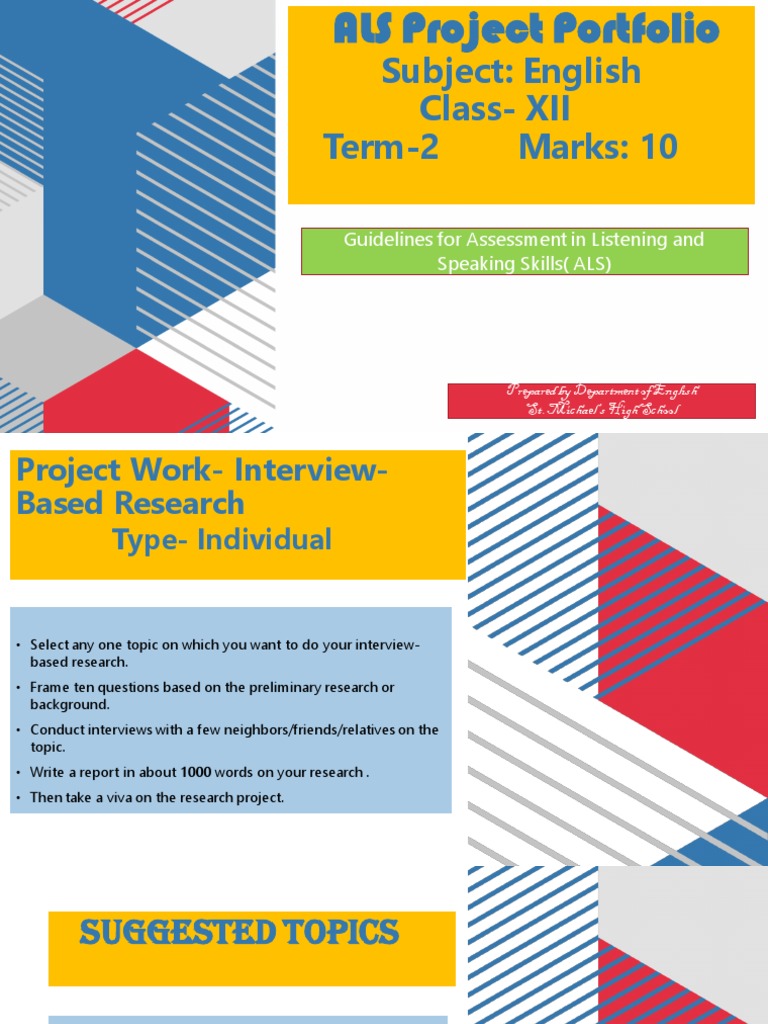 Guidelines For ALS Project Portfolio | PDF | Learning | Behavior ...