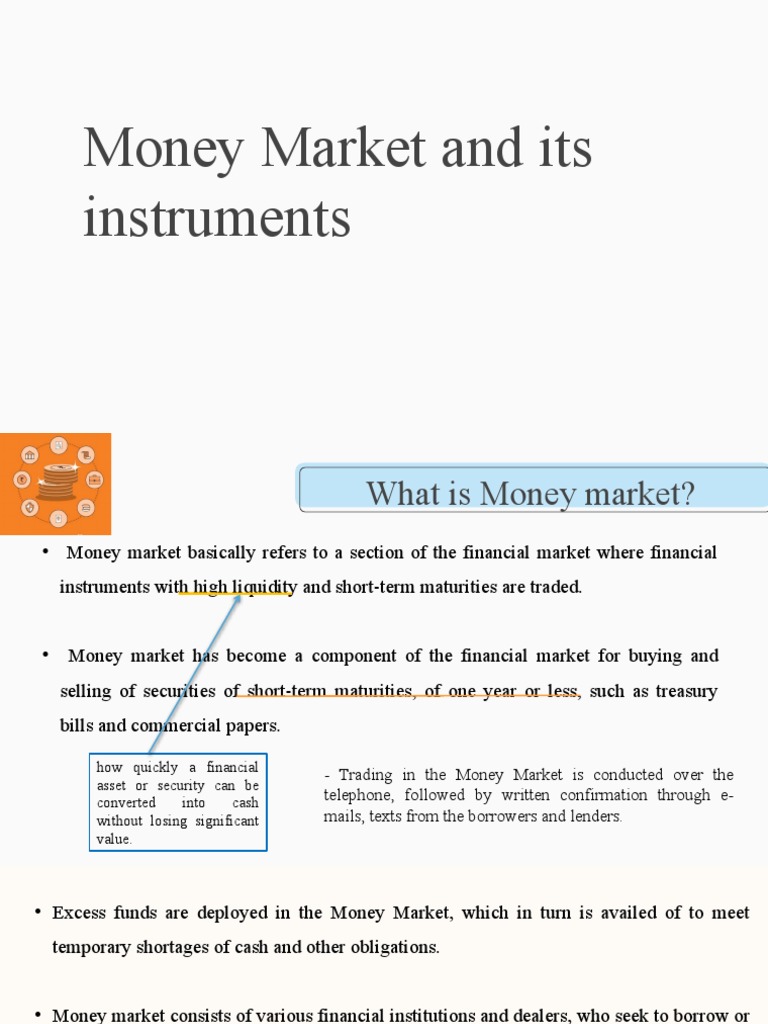 Money Market and Its Instruments | PDF | Money Market | Money