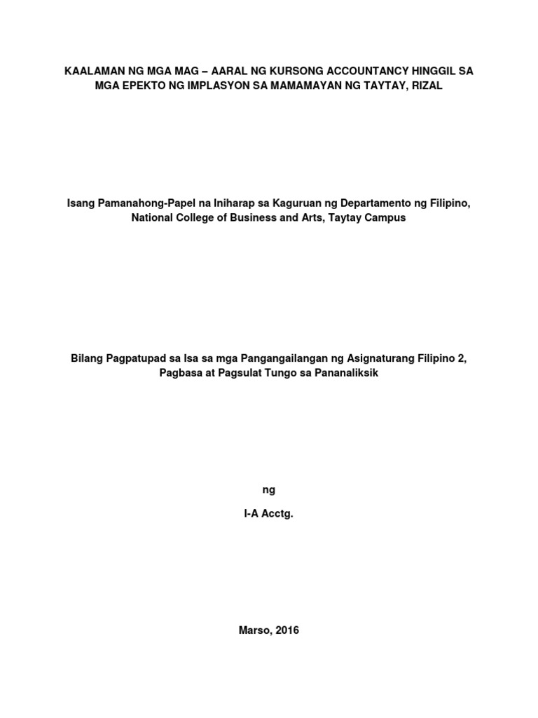 Final Filipino Thesis | PDF