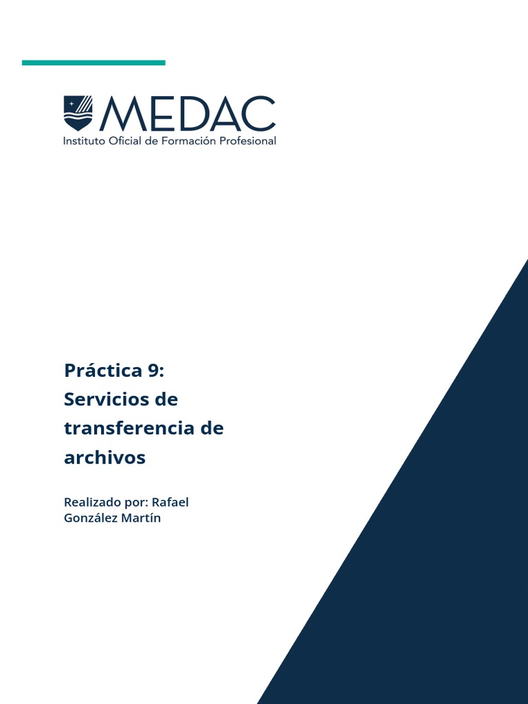 Práctica 9_ Servicios de Transferencia de Archivos | PDF | Protocolo de transferencia de ...