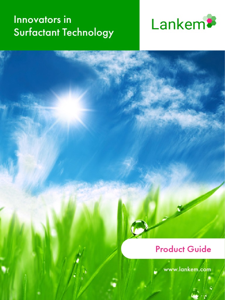 Brochura Lankem - Bio Surfactantes | PDF | Surfactant | Chemistry