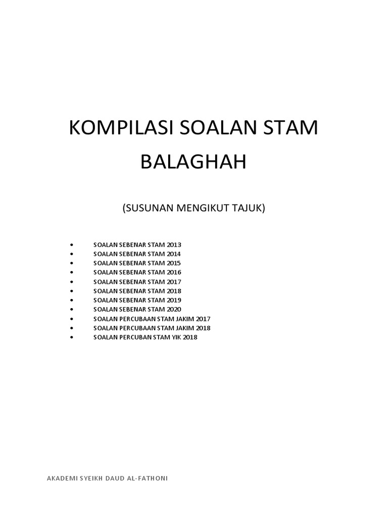 Kompilasi Soalan Stam Balaghah | PDF